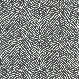 Tiermotiv Tapete Profhome 371201 Vliestapete leicht strukturiert mit Zebramuster matt schwarz weiß 5,33 m2 - schwarz