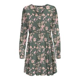 Véro Moda VERO MODA Kleid 'ANNA' Damen Größe 36 hellgrün / dunkelgrün / rosa Winterkleid