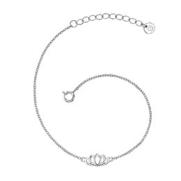 Glanzstücke München Glanzstücke München Silberarmband Lotusblume silber, aus Sterling Silber, silberfarben