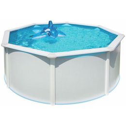 Stahlwand Swimming Pool Set Highline weiß ø 350 x 132 cm - Steinbach