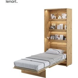 Lenart Schrankbett Wandbett bed concept 03 90x200 vertikal artisan eiche