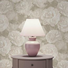 Tapete Rosen Valentin M1-No.378 Vliestapete Beige Creme Blumentapete Floral Wohnzimmer Schlafzimmer Küche - Beige - Tadessi