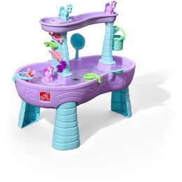 Step2 Rain Showers Wasserspieltisch Einhorn / Unicorn Großer Wassertisch mit 13-teiligem Zubehörset Garten Wasser Spieltisch für Kinder in Violett und Blau