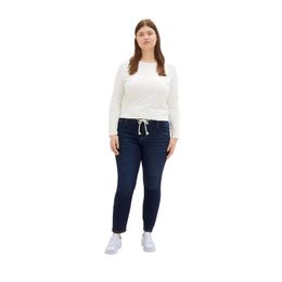 Tom Tailor Große Größen: Schmale Jeans mit Kordel am Bund, blue Denim, Gr.48