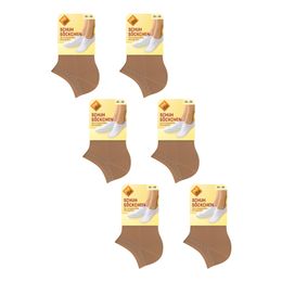 Nur Die Damen Sneakersocken Schuhs&ouml;ckchen 6er Pack
