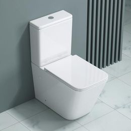 Design Stand wc inkl. Softclose Absenkautomatik BxTxH 36x63x82cm Stand-Toilette Weiß spülrandlos Stand112T - Weiß - Doporro