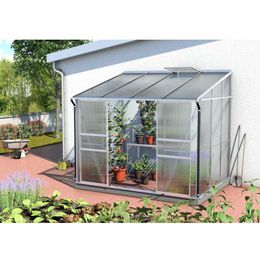 Anlehn-Gewächshaus Ida 5200 aluminium eloxiert 5,2 m² 4 mm hkp - Vitavia