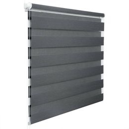 WOLTU - Doppelrollo Klemmfix ohne Bohren, Duo Rollo Zebrarollo Fensterrollo Klemmrollo Seitenzugrollo Easyfix lichtdurchlässig und verdunkelnd Rollos