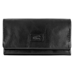 Camel Active Geldbörse RISE Long flap wallet, mit schöner Logo Prägung im Leder, schwarz