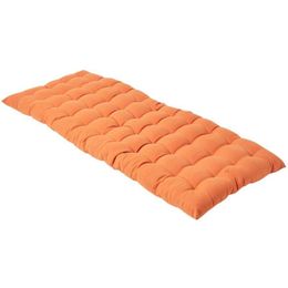 Homescapes - 2er Bankauflage orange 100% Baumwolle - Orange