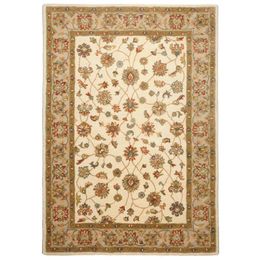 Theko Wollteppich &raquo;Royal Ziegler 503&laquo; rechteckig 14 mm H&ouml;he reine Wolle, handgetuftet, Orient-Optik, mit Bord&uuml;re beige Obermaterial: 100% Wolle B :...