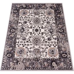 Paco Home Teppich &raquo;Foggia 774&laquo; rechteckig 12 mm H&ouml;he Kurzflor, Orient Optik, Vintage Design grau Obermaterial: 65% Polypropylen, 35% Polyester B :...