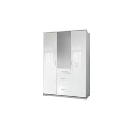 Kleiderschrank Clack - weiß - 135 cm - 199 cm - 58 cm - Sconto