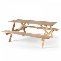 Picknicktisch aus Holz Braun - Kastanie