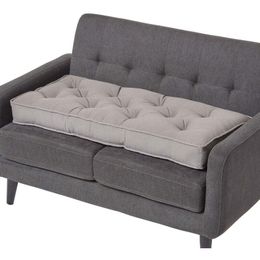 Homescapes - Sitzauflage für Zweisitzer-Sofa 100 x 48 cm - dickes Sitzkissen grau - Grau