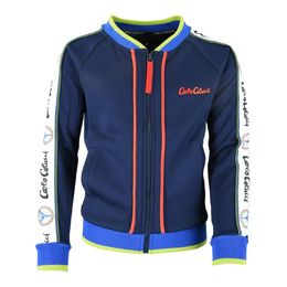 Carlo Colucci Sweatjacke 'Carrado' Jungen Gr&ouml;&szlig;e 110/116 navy / dunkelblau / limette / grenadine / wei&szlig;