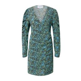 Minus Kleid 'Belia' Damen Größe 36 hellblau / limette / schwarz Winterkleid