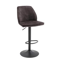 MCA furniture Barhocker 2er Set Barstuhl Ottawa, Vintage Veloursoptik, drehbar, anthrazit (2er-Set), grau