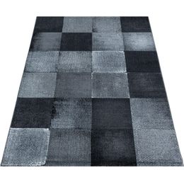 Ayyildiz Teppiche Teppich COSTA 3526, rechteckig, Höhe: 11 mm, Wohnzimmer, schwarz, 80 cm x 150 cm x 11 mm, black