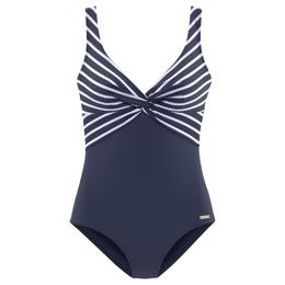 Lascana Badeanzug Damen Gr&ouml;&szlig;e XXL navy / wei&szlig;