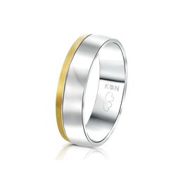 Lucardi Ring Herren Gr&ouml;&szlig;e 69 gold / silber