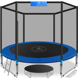 Kesser&reg; - Trampolin T&Uuml;V Rheinland GS Zertifiziert Komplettset mit Sicherheitsnetz, Leiter, Randabdeckung, Seitentasche & Zubeh&ouml;r Kindertrampolin Gartentrampolin Belastbarkeit 150 kg