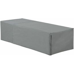 Beliani - Regenschutz für Gartenliegen Grau 205 x 75 x 50 cm aus Polyester mit pvc Beschichtung - Grau