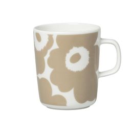 Marimekko - Oiva Unikko Becher mit Henkel 250 ml, weiß / beige