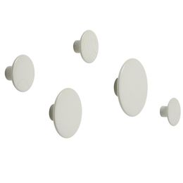 muuto - Wandhaken \"The Dots\" 5er-Set, off-white