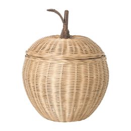 ferm LIVING - Geflochtener Apfel-Aufbewahrungskorb, Ø 36,5 x H 52 cm, Rattan