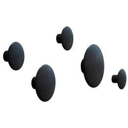 muuto - Wandhaken \"The Dots\" 5er-Set, schwarz