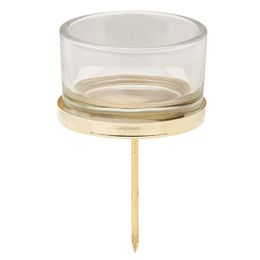 buttinette Teelichthalter, gold, 5 cm Ø, 4 Stück