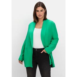 sheego Große Größen: Blazer mit Schalkragen und Taschen, blattgrün, Gr.50