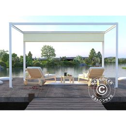 Dancover Pergola Pavillon San Fernando, 3x3m, Weiß/Beige - Weiß/Beige