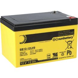 SB12-12LV0 agm Akku 12V 12Ah Blei-Akku mit vds - Sun Battery