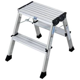 Krause 130037 Aluminium Doppel-Klapptritt klappbar Arbeitshöhe (max.): 2.45 m Silber 1.7 kg