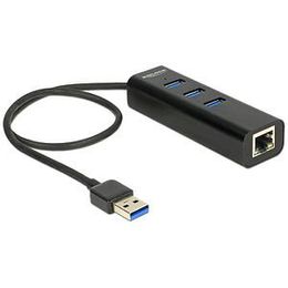Delock USB-Hub 3-fach schwarz