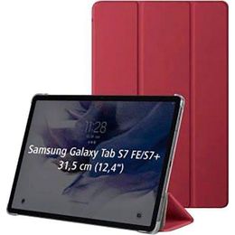 Hama Tablet-Hülle Tablet Case für Galaxy S7 FE, S7+, S8+, 12,4", aufstellbar, klappbar 31,5 cm (12,4 Zoll), rot
