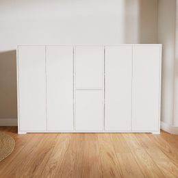 MYCS Sideboard Weiß - Designer-Sideboard: Türen in Weiß - Hochwertige Materialien - 190 x 119 x 47 cm, Individuell konfigurierbar