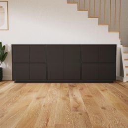 MYCS Sideboard Graphitgrau - Designer-Sideboard: Türen in Graphitgrau - Hochwertige Materialien - 226 x 85 x 47 cm, Individuell konfigurierbar