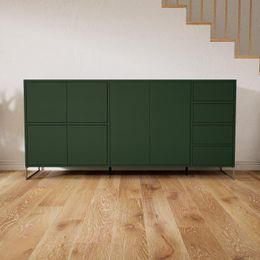 MYCS Sideboard Waldgrün - Sideboard: Schubladen in Waldgrün & Türen in Waldgrün - Hochwertige Materialien - 190 x 91 x 47 cm, konfigurierbar