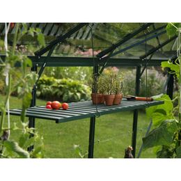 Abklappbares Alu-Pflanzregal für Gewächshäuser grün 120 x 29 cm - Vitavia