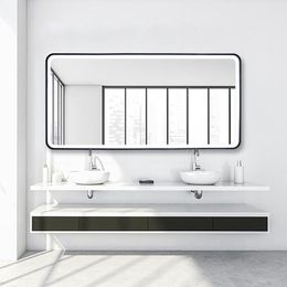 Spiegel Schminkspiegel mit Beleuchtung Badezimmer Indirekte Beleuchtung Typ 10, Rechteckig (120x60cm) - Paco Home