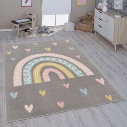 Kinderteppich Teppich Kinderzimmer Mädchen Jungs Verschiedene Motive Und Größen 120x160 cm, Grau 3 - Paco Home