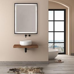 Spiegel Schminkspiegel mit Beleuchtung Badezimmer Indirekte Beleuchtung Rechteckig (60x80cm), Typ 1 - Paco Home