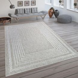 Paco Home In- & Outdoor-Teppich, Flachgewebe Mit Skandi-Muster Und Sisal-Look In Cream 80x150 cm