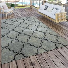 Paco Home - In- & Outdoor Teppich Modern Vintage Design Terrassen Teppich Grau 120x170 cm