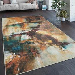 Paco Home - Teppich Wohnzimmer Schlafzimmer Flachgewebe Modern Abstrakt Vintage Waschbar 240x340 cm, Bunt