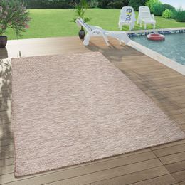 Paco Home - In- & Outdoor-Teppich Für Wohnzimmer, Balkon, Terrasse, Flachgewebe In Beige 120x160 cm