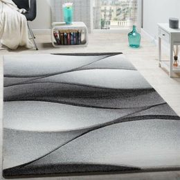 Paco Home - Designer Teppich Modern Abstrakt Wellen Optik Konturenschnitt In Grau Anthrazit 200x290 cm